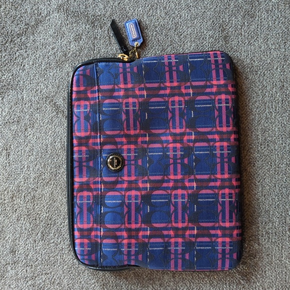 Coach | Bags | Coach Plaid Monogram Tablet Case | Poshmark